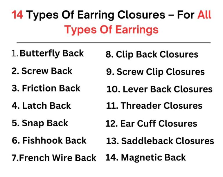 14 Types Of Earring Closures - For All Types Of Earrings